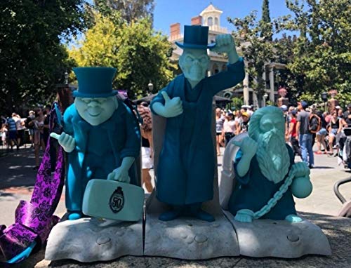 Disney Parks Haunted Mansion 50th Anniversary Hitchhiking Ghost Popcorn Bucket Sipper Dessert Tray Set of 3 ~Light Up Musical~