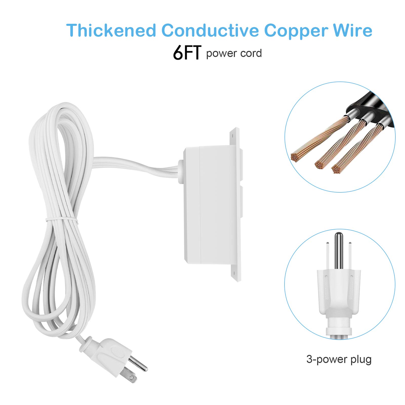 Furniture Recessed Power Strip, Recessed Desk Outlet with USB, in Conference Desk Recessed Power Outlets Socket, Desktop Power Grommet.