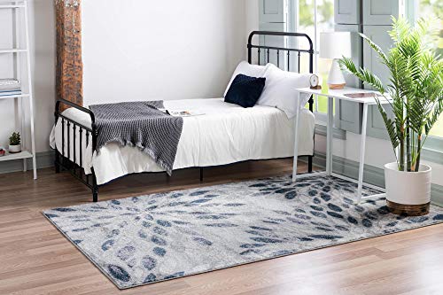 Rugs.com Charleston Collection Rug β 8' x 10' Gray Low-Pile Rug Perfect for Living Rooms, Large Dining Rooms, Open Floorplans
