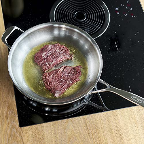 Demeyere Atlantis Proline 12.6-inch Stainless Steel Fry Pan with Helper Handle