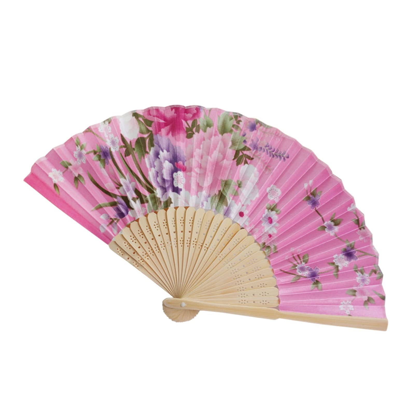 DEDONG Folding Fan Silk Folding Fan Hand-held Flower Fan Folding Fan Hand held (Color : C)