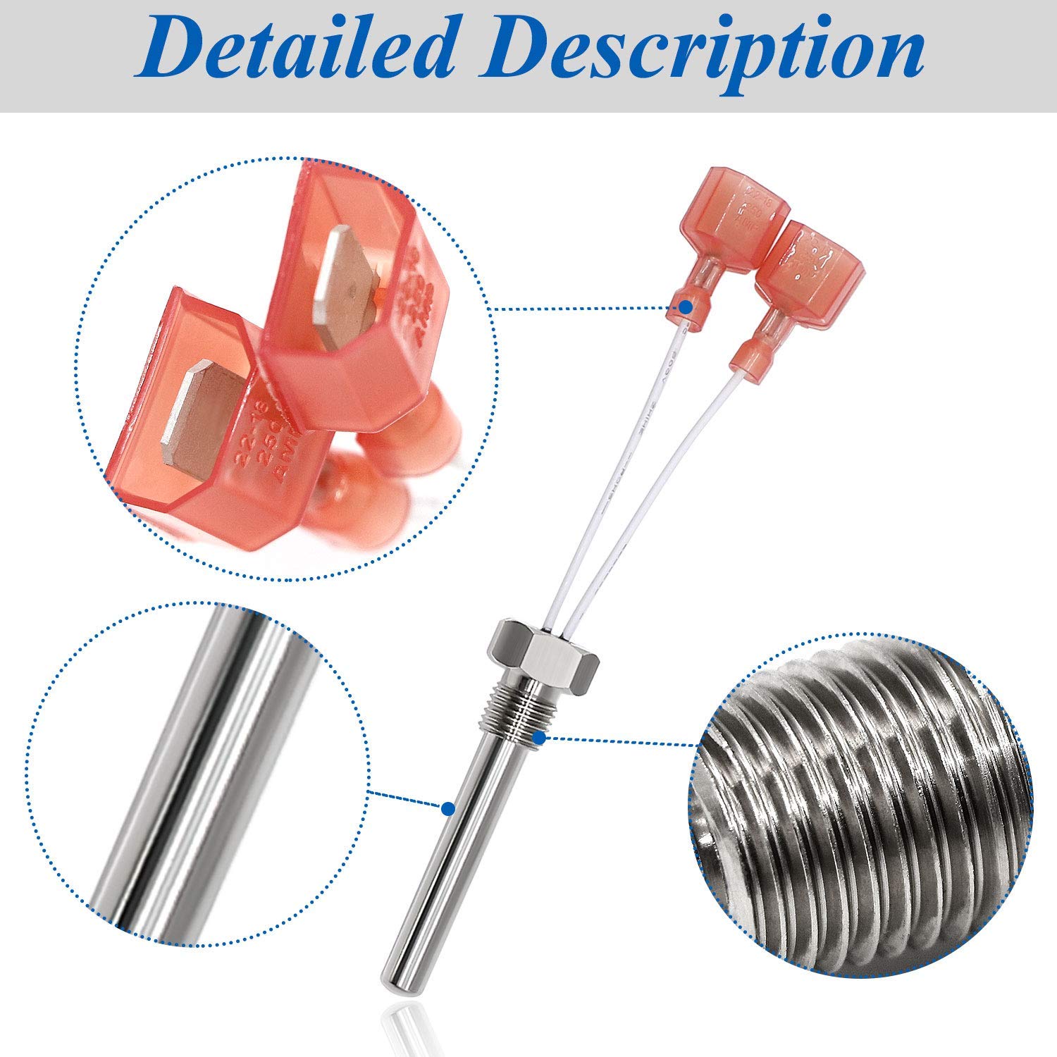 Funmit 42002-0024S Stack Flue Sensor Replacement for Pentair Sta-Rite MasterTemp Max-E-Therm Pool and Spa Heater Electrical System SR200 SR333 SR400
