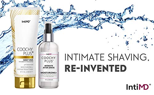 Coochy Plus Intimate Shaving Complete Kit - SWEET DIVA & Organic After Shave Protection Soothing Moisturizer Mist β Antioxidant Formula Prevents Razor Burns, Itchiness & Ingrown Hairs