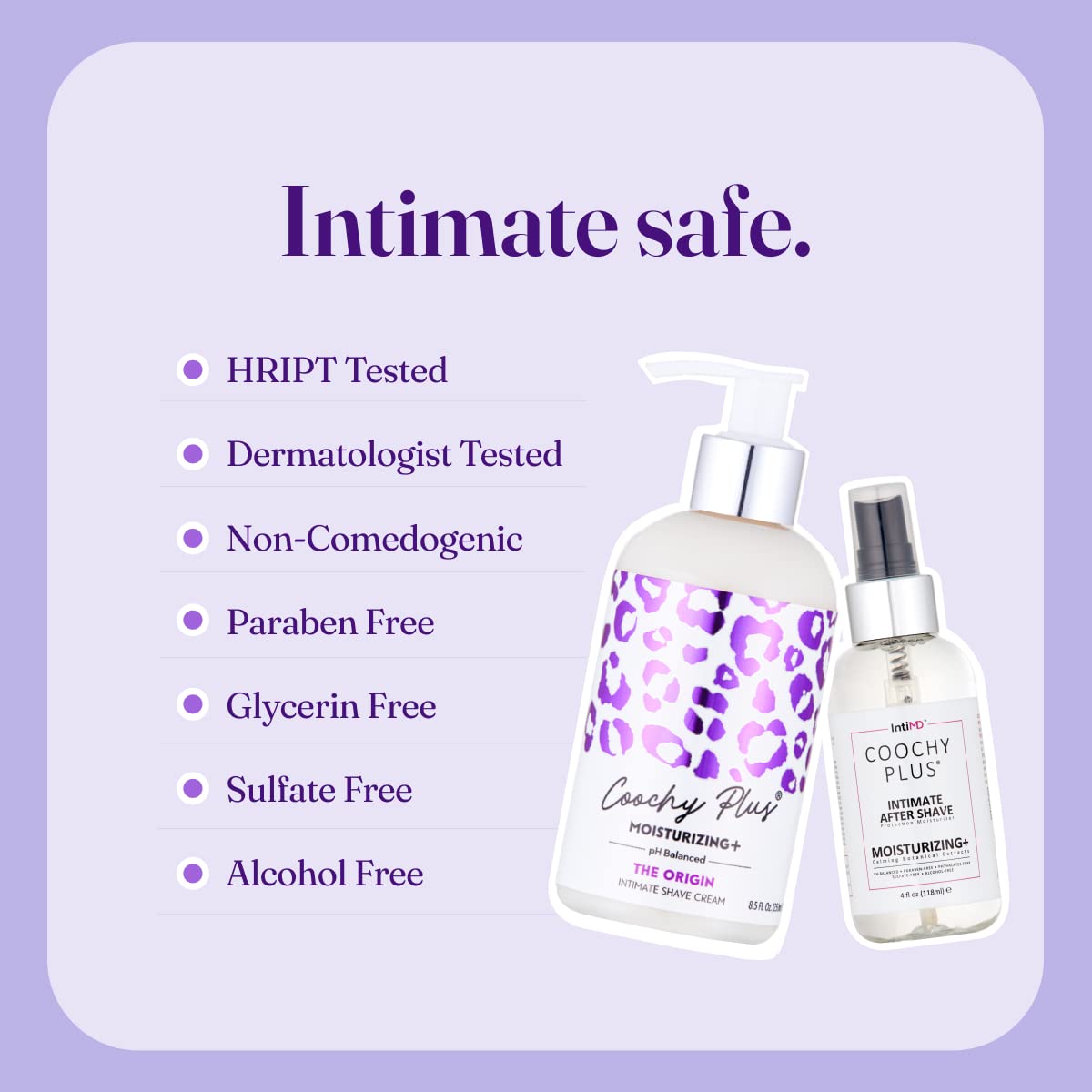 Coochy Plus Intimate Shaving Complete Kit - THE ORIGIN & Organic After Shave Protection Soothing Moisturizer Mist – Antioxidant Formula Prevents Razor Burns, Itchiness & Ingrown Hairs