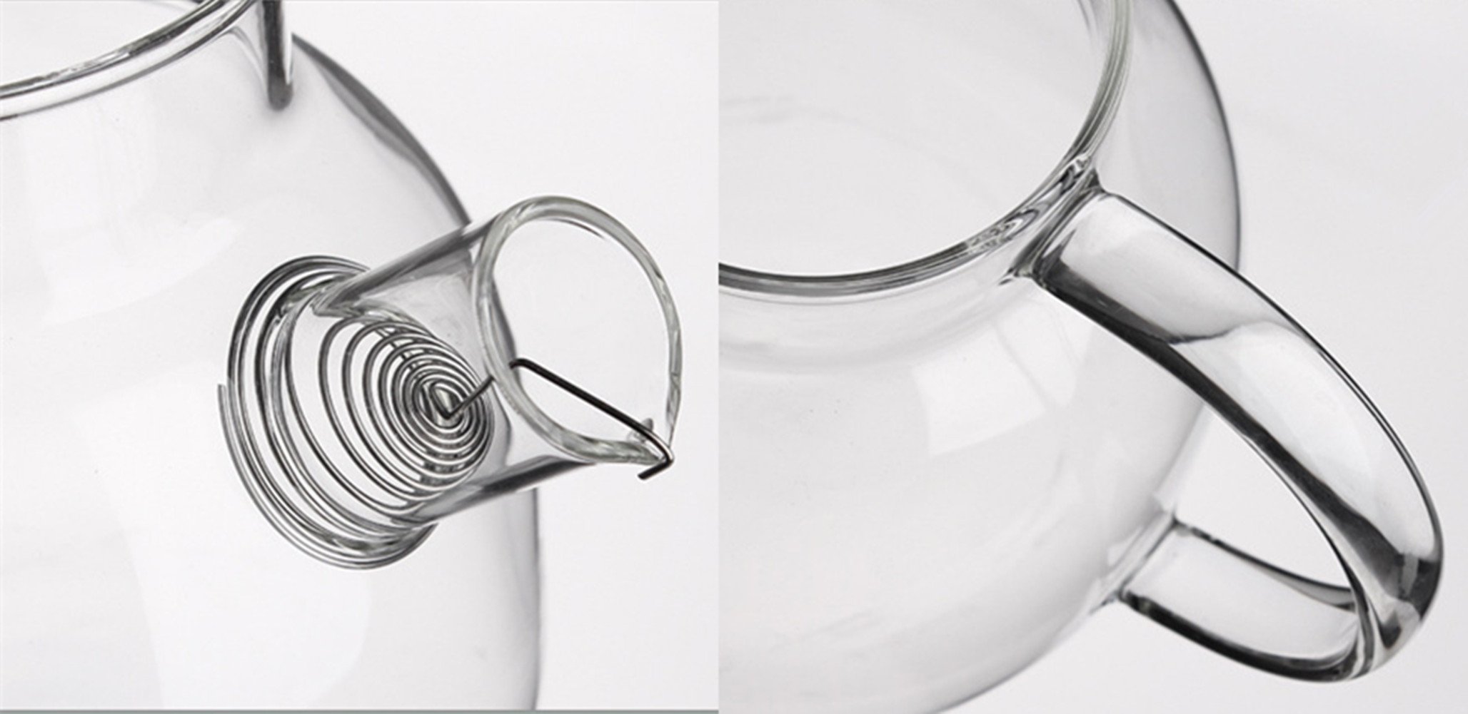 Emoyi 60 ounce Glass Kettle - Pitcher - Heat Resistant Borosilicate Glass - Stove-top Safe Teapot Carafe