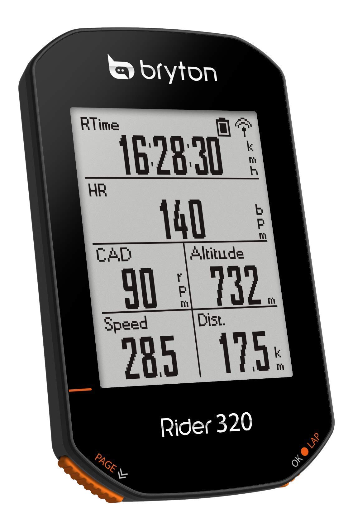 Bryton Rider 320T GPS Bike/Cycling Computer, Sensor Bundle. 5 Satellite Systems Support. 35hrs Long Battery Life. Support ANT+/BLE Speed, Cadence, heartrate Monitor sensors, ANT+ Power Meter.