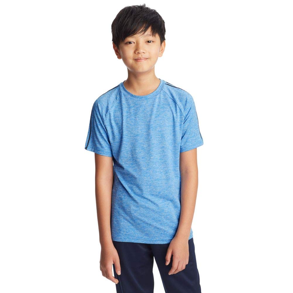 C9 Champion boys Fashion Tech Short Sleeve T Shirt, Awesome Blue Heather, Large US