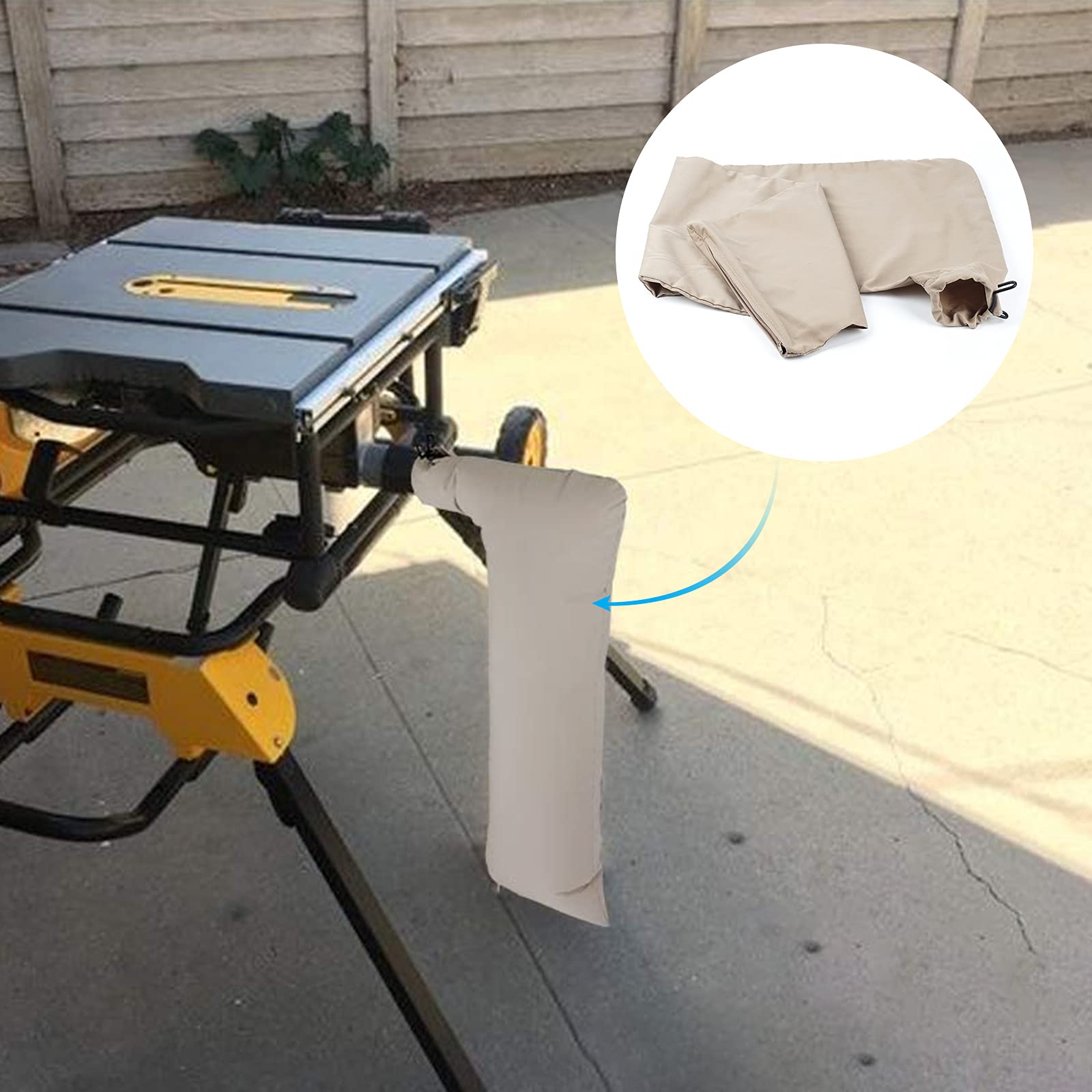 Table Saw Dust Collector Bag Replacement for Bosch/Dewalt/Ryobi/Craftsman/RIGID/Delta/Porter Cable/Makita/Metabo/Kobalt/Skilsaw 10" Tablesaws with 2.5" Dust Port | 2 Pack