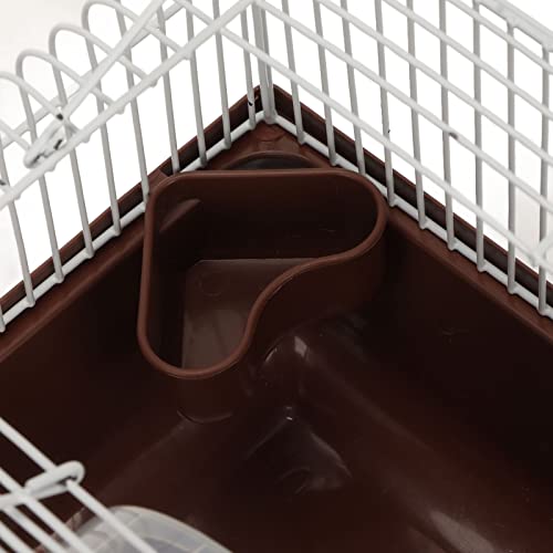 HEEPDD Hamster House Toy, Hamster Cage Breathable Portable Small Animal House with Water Bottle Bowl Running Wheel for Guinea Pigs Rabbits