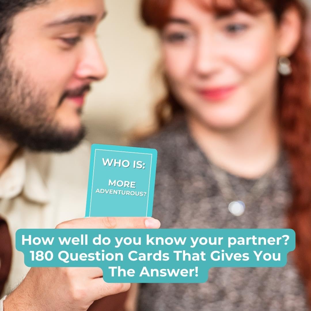 The Couples Company LLC | Who Is? Card Game | 180 Unique Cards | Perfect for Date Night & Parties | Prove Who Knows Who Best | Made for 2-12 Players