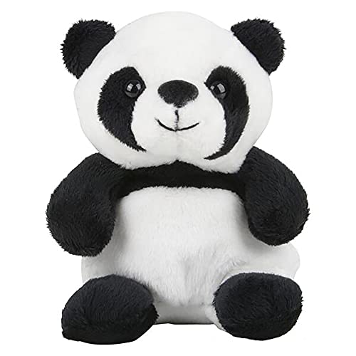 The Dreidel Company Zoo Animal Beanie, Soft Cozy Stuffed Zoo Animal with Hard Plastic Eyes Toy for Kids, 5" (Panda Beanie)
