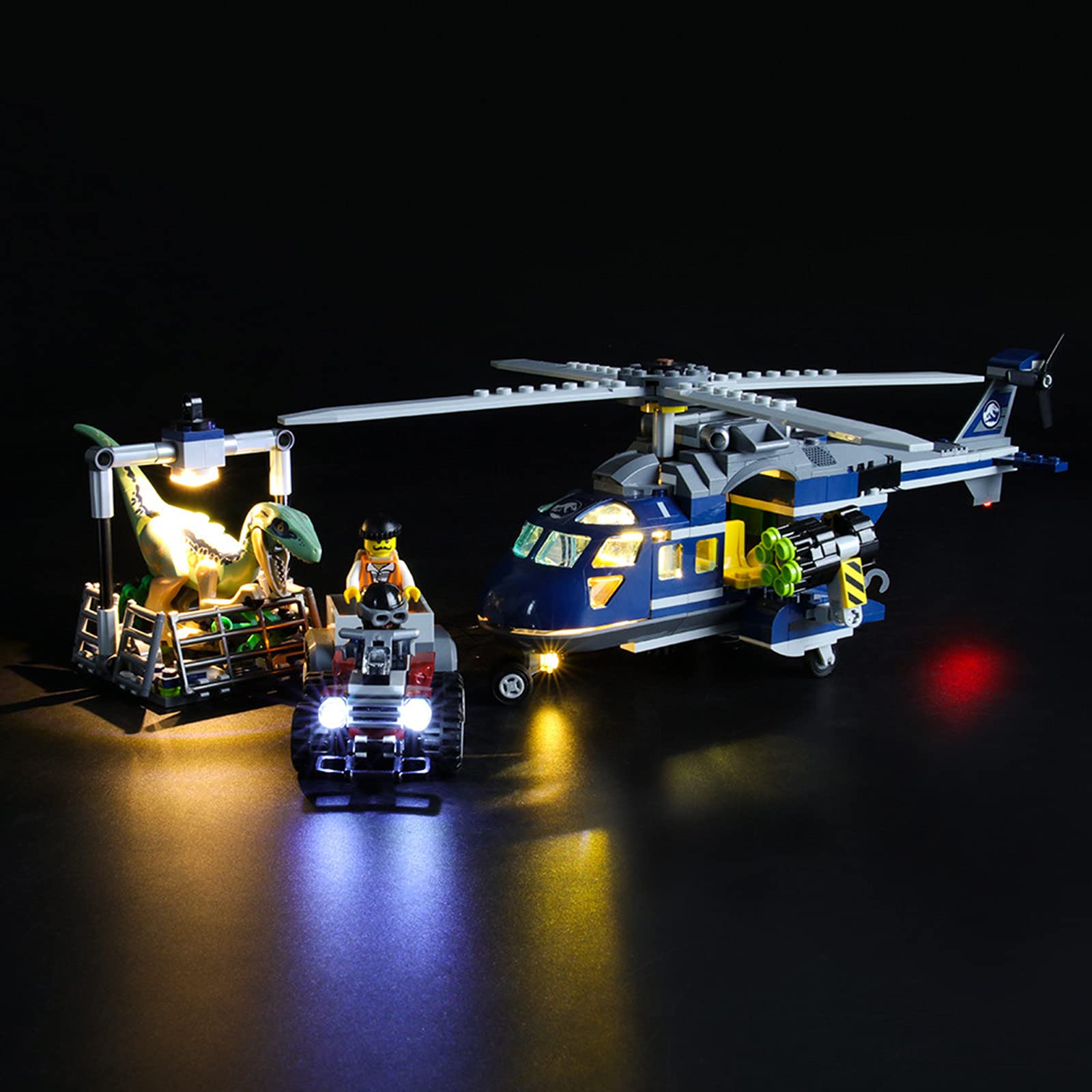 EDOSSA Led Lighting Kit for Lego Jurassic World Blue's Helicopter - Compatible with Lego 75928 Building Blocks Model