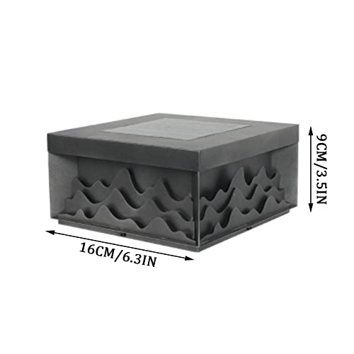 JSBDPHW Solar Pillar Lamp Outdoor Waterproof Lawn Light Metal Square LED Post Light Villa Fence Column Light Acrylic Lamp Shade Garden Gate Base Light