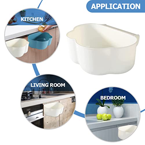 Hemoton Kitchen Trash can Car Trash Cans Under Sink Cabinet Door Waste Bin Cloud Shape Wall Mounted Garbage Can for Cabinet Car Bedroom Bathroom Kitchen Office Automotive Garbage Cans