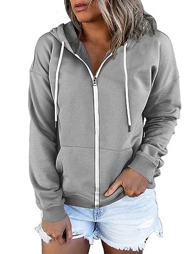 EFAN Womens Cropped Sweatshirts Half Zip Pullover Fleece Quarter Zipper Hoodies Oversized 2023 Fall Clothes Trendy Outfits Winter Sweater Grey