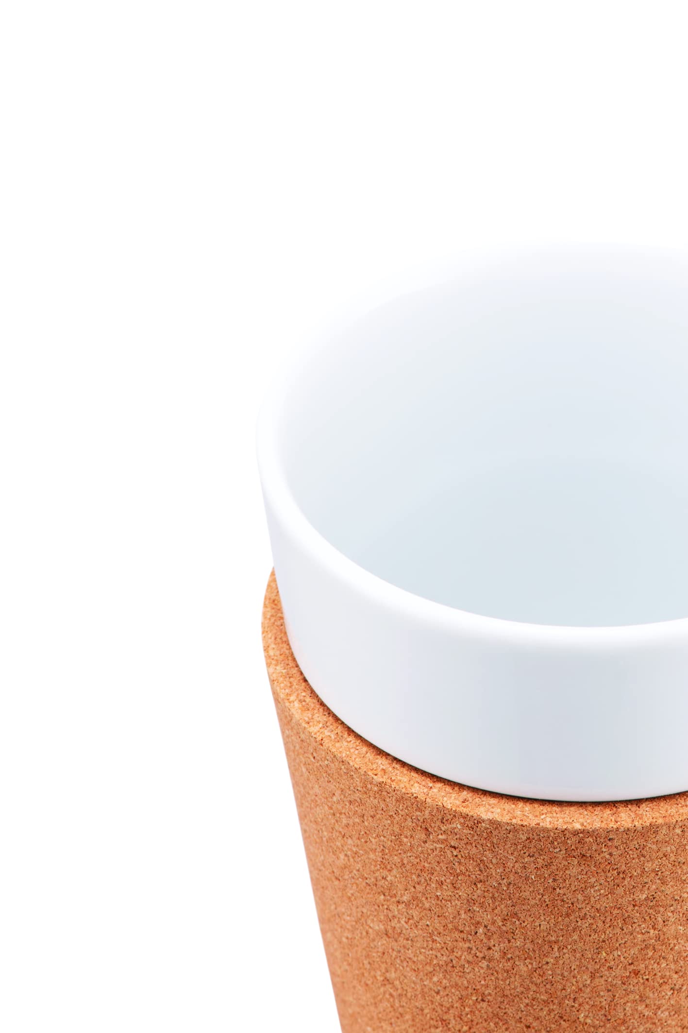 BODUM Pack of 2 Porcelain Cork Headband, White, Ceramic, Liège, Blanc, 0,17 L