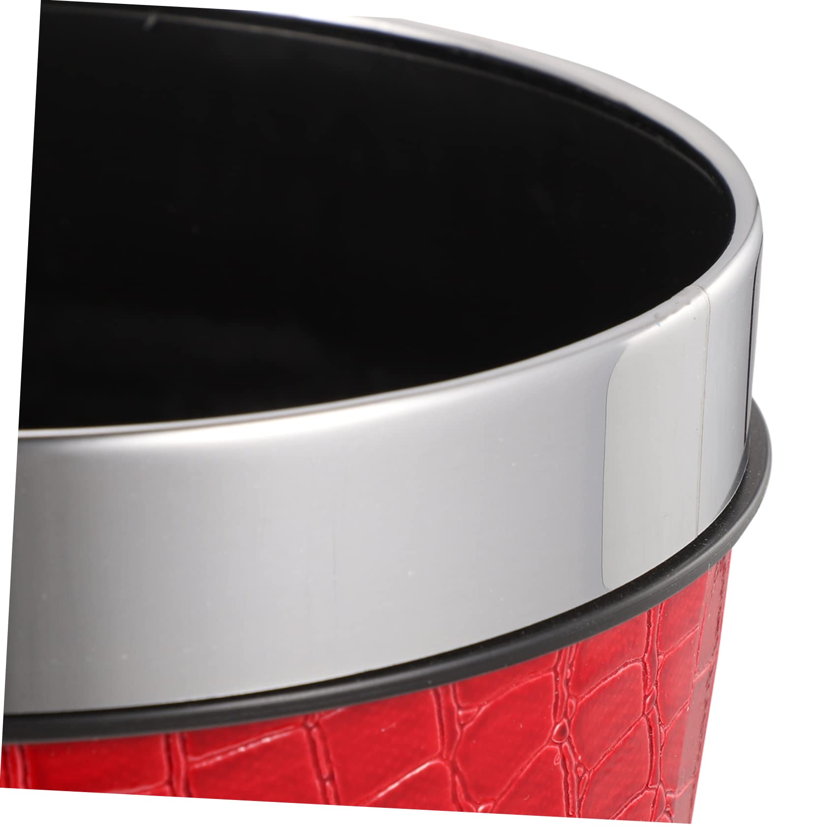 HAPINARY Lidless Retro Garbage Can Multi Use Household Waste Trash Bin for Office Bedroom and Bathroom Compatible with Standard Trash Bags
