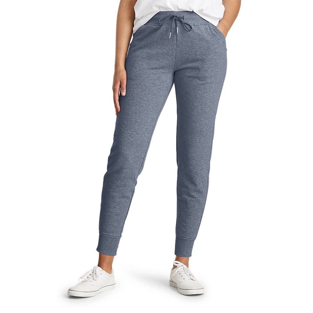 Eddie Bauer Women's Cozy Camp Fleece Jogger Pants, Blue Haze, Large