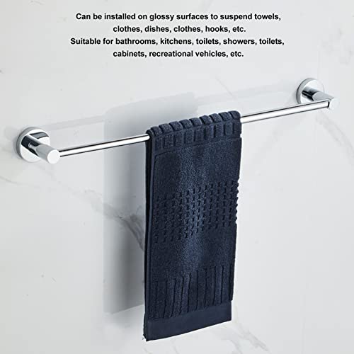 Retractable Towel Racks for Bathroom, 2PCS Stainless Steel Bath Towel Holder Adjustable Towel Bar Wall Mount Towel Rail Single Towel Bar Rod Silver