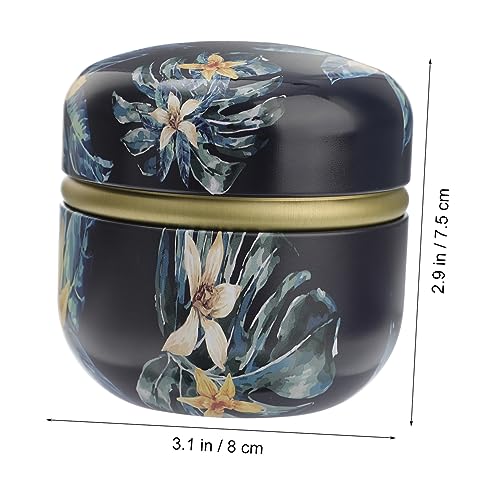 HEMOTON Tea Storage 2pcs tea pot wrought iron tea canister metal tin can Tea Bag Holder