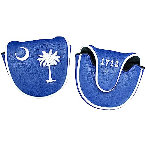 CMC Design Golf Mallet Head Cover - Custom South Carolina Embroidered Golf Driver - Premium Faux Leather, Beautiful Design Elements & Soft Protective Lining – Great Fit for Any Mallet & Golfer