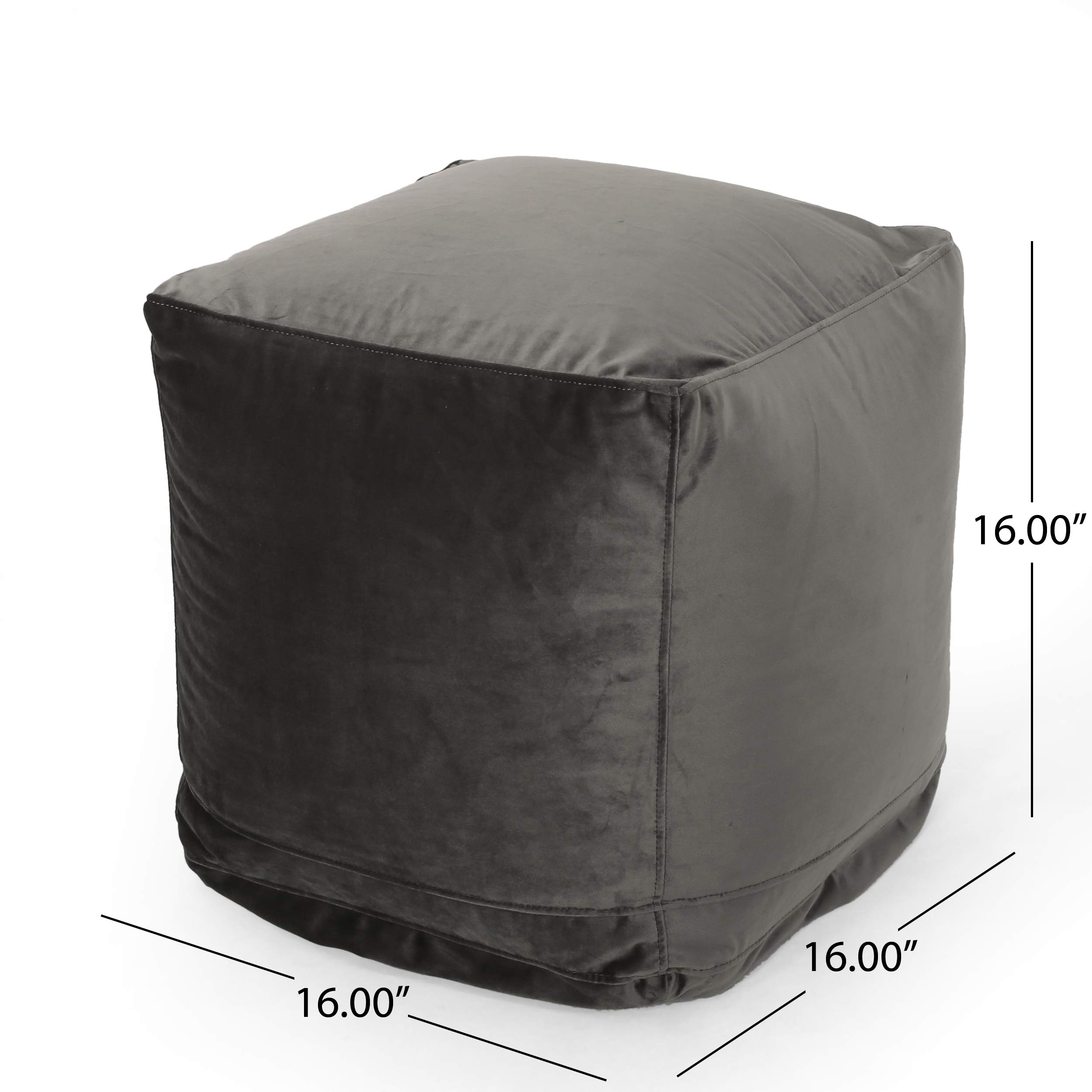 Christopher Knight Home 313763 Pouf, Gray Large