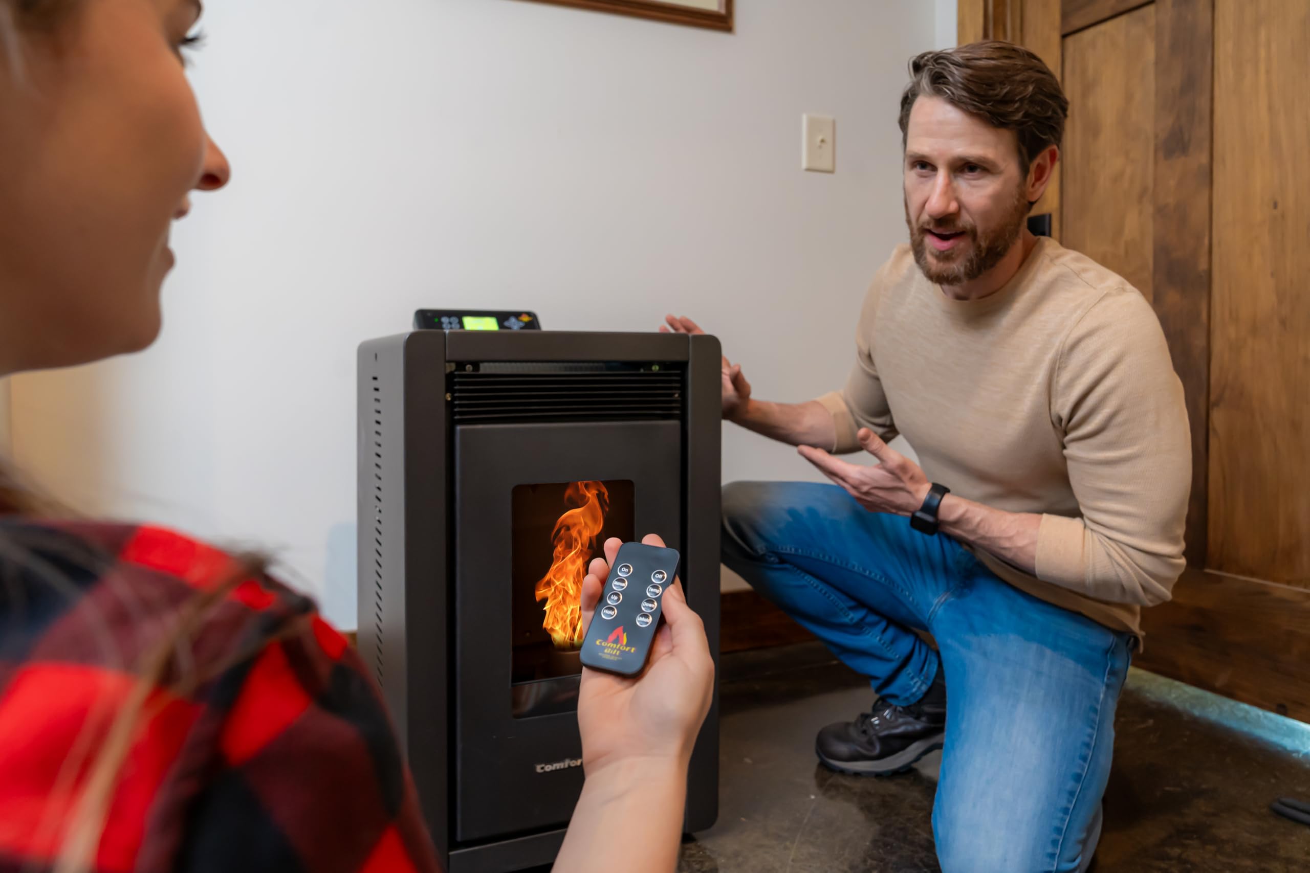Generic Comfortbilt Small Mini Pellet Stove HP 40 1,500 ft² 25 LB Hopper Apline Series, Black