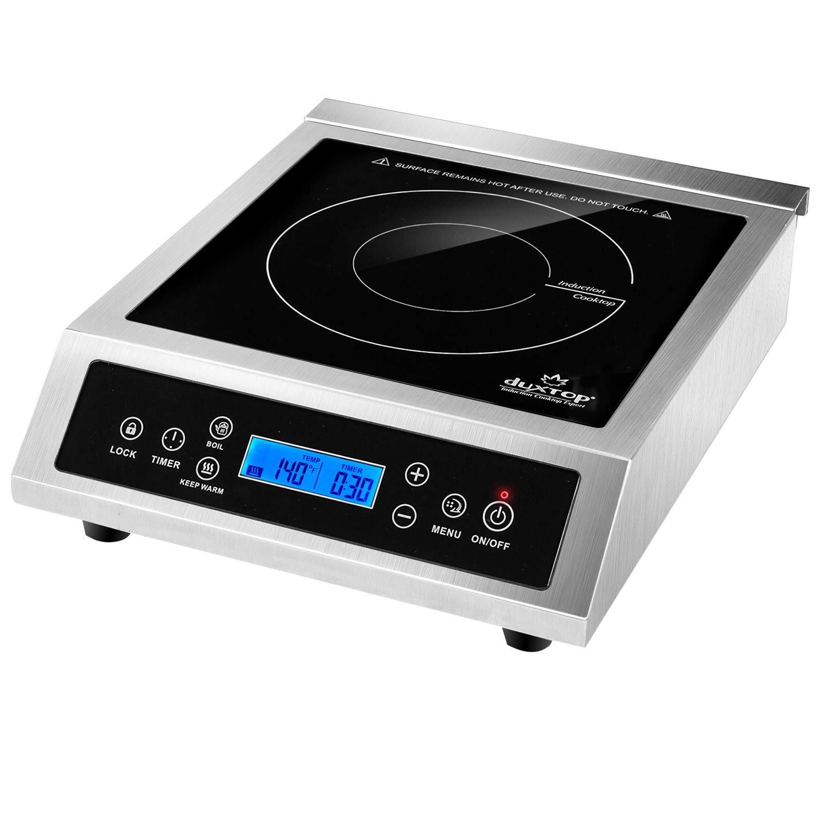 Duxtop Professional Portable Induction Cooktop, Commercial Range Countertop Burner & Professional Stainless Steel Pasta Pot with Strainer Insert, 4PC Multipots Includes Pasta Pot & Steamer Pot, 8.6Qt
