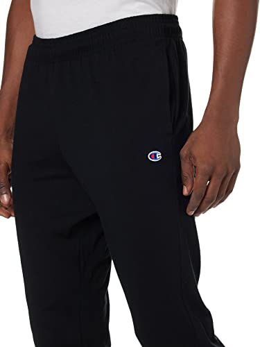 Champion mens Everyday Cotton Jogger athletic track pants, Black, Large US