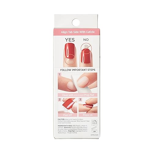 KISS imPRESS Press-On Manicure Fake Nails β My Worth, Short, Square, French, Easy Press On, Chip Proof, Smudge Proof, Waterproof, No Dry Time, Comfortable & Secure, Super Hold Adhesive | 30 Count