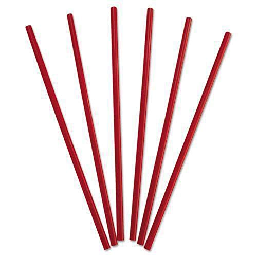 Dixie GW104 Wrapped Giant Straws 10 1/4-Inch Polypropylene Red 300/Box 4 Boxes/Carton