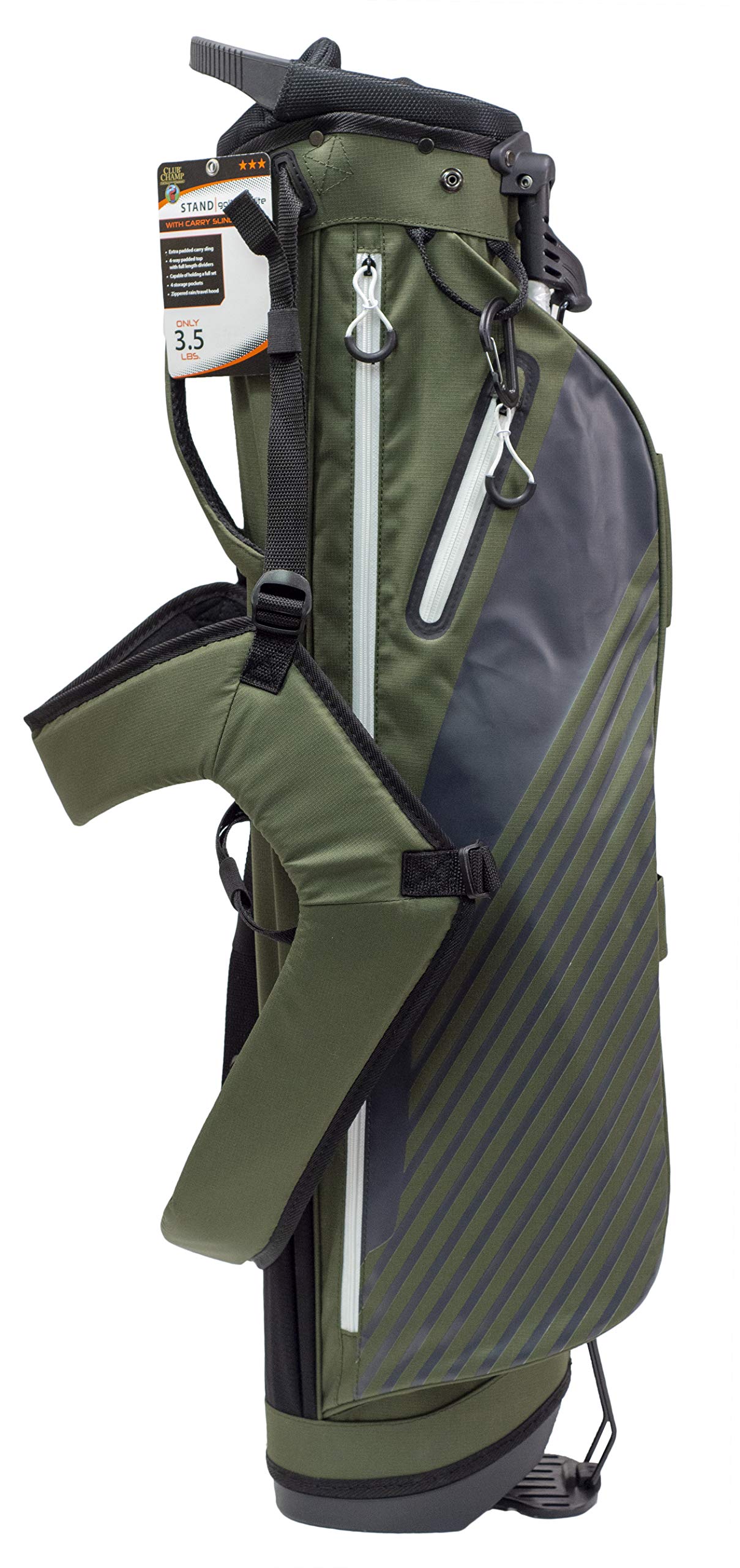Club Champ Golf Stand Bag, Olive/White