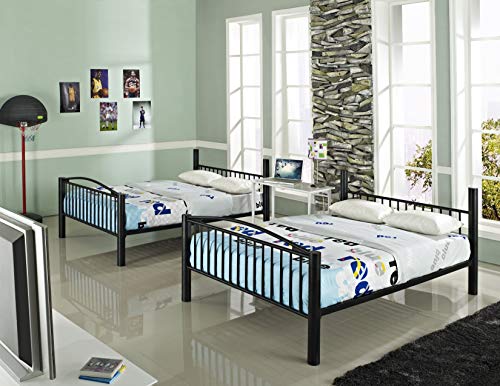 Powell Heavy Metal Bunk Bed, Full-Over-Full, Black