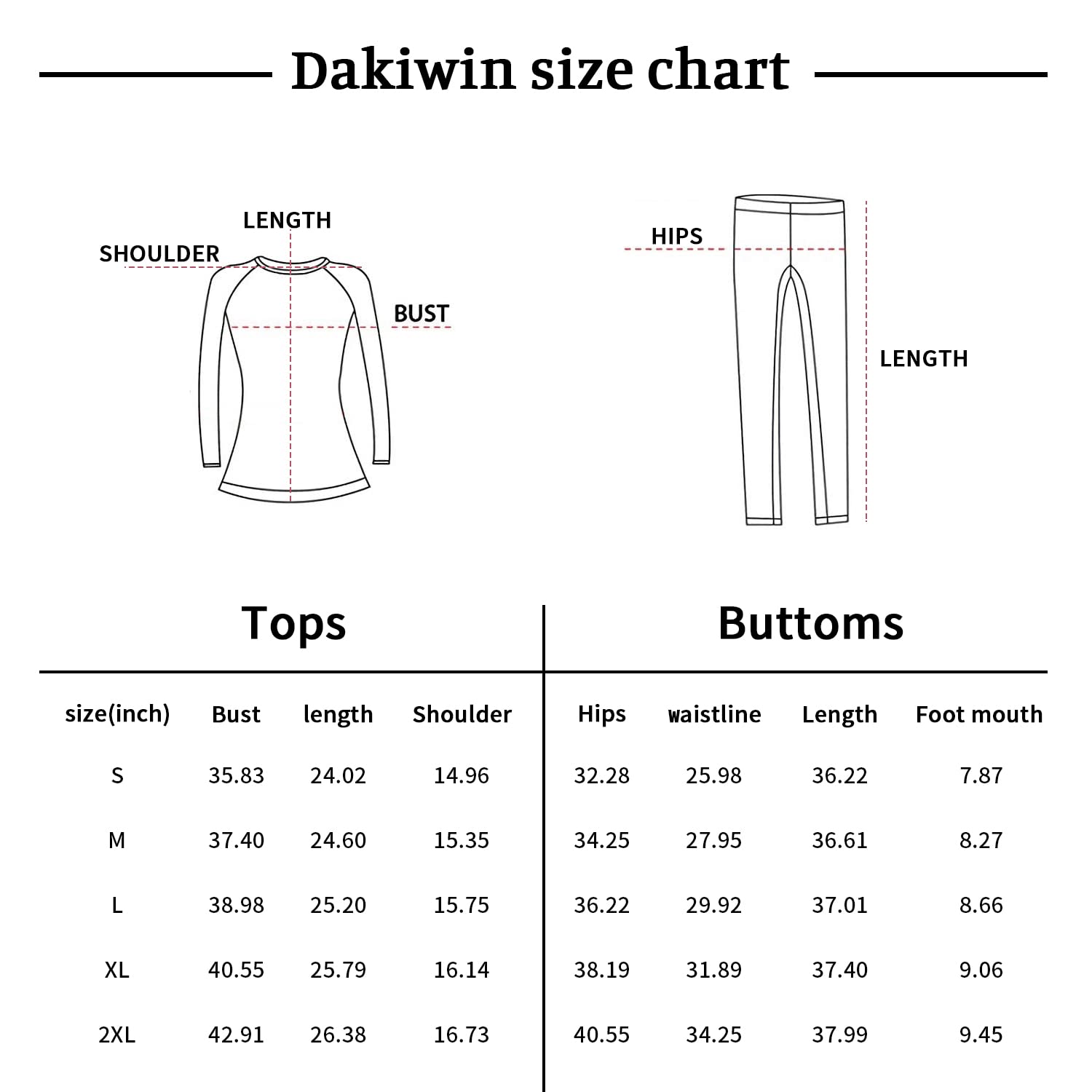 Dakiwin Thermal Underwear for Women Fleece Lined Basic Long John Set Ultra Soft A-black