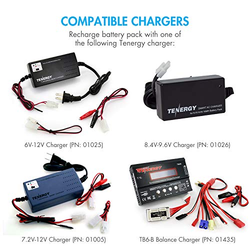 Tenergy Airsoft Battery 8.4V NiMH Flat Battery Pack w/Mini Tamiya Connector High Capacity 1600mAh Battery for Airsoft Guns MP5, Scar, M249, M240B, M60, G36, M14, RPK, PKM