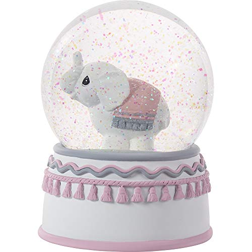 Precious Moments Love You Tons Elephant Musical Snow Globe, One Size, Pink