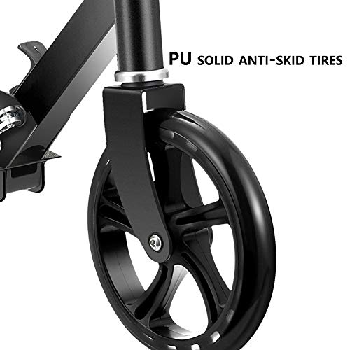 Chunlan Adult Scooter Foldable Foot Brake PU Solid Tire Adjustable Height Child Commute School 100kg Load Non-Electric