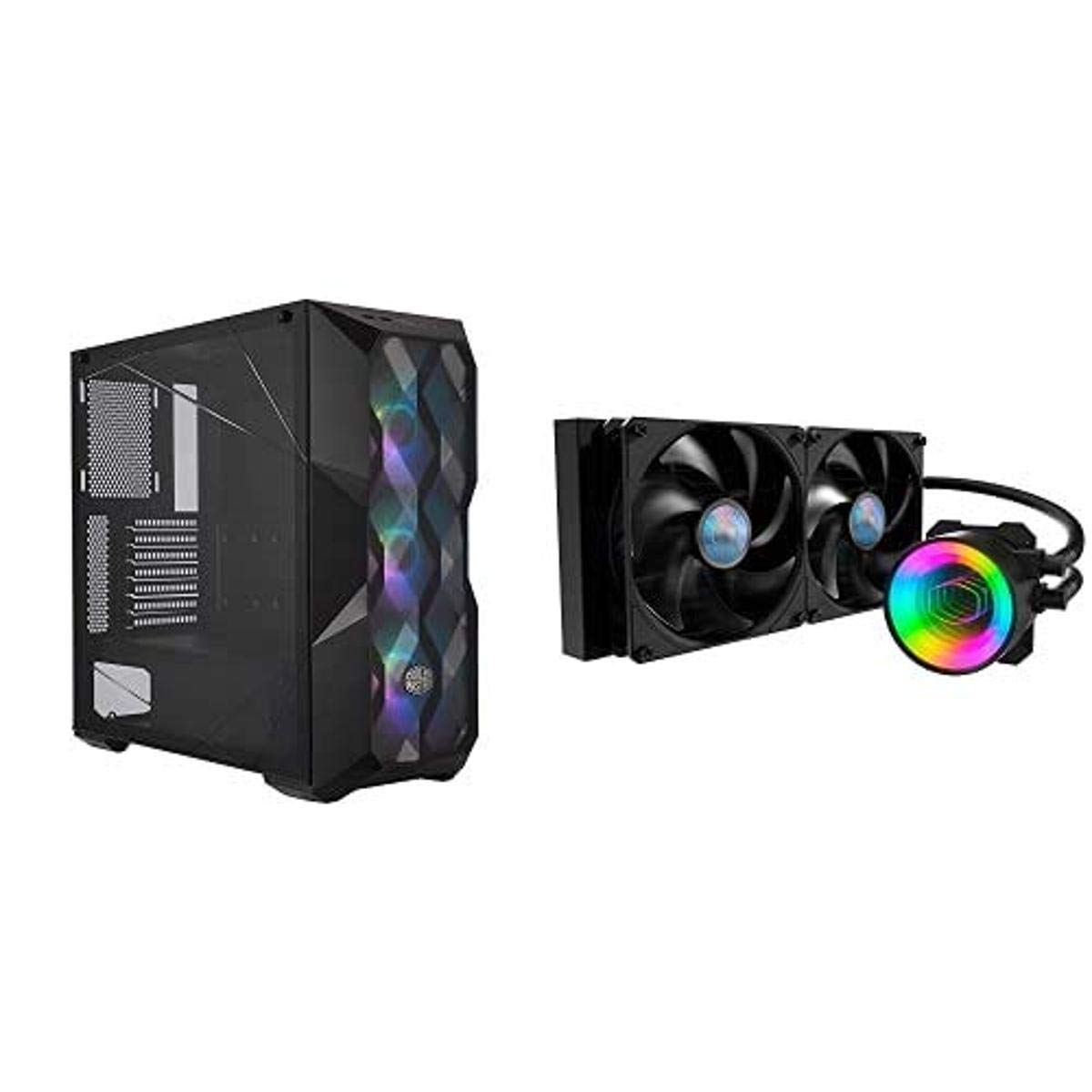 Cooler Master MasterBox TD500 Mesh Airflow ATX Mid-Tower with MasterLiquid ML280 Mirror ARGB CPU Liquid Cooler