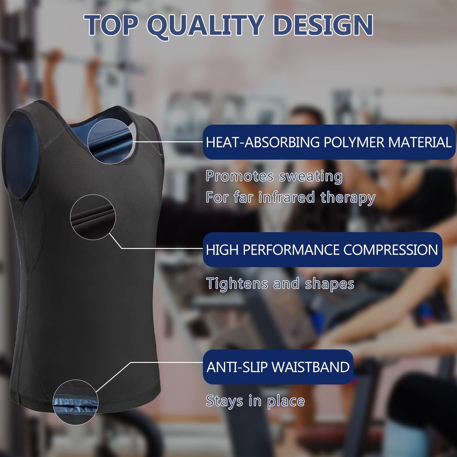 DAFUZ Gynecomastia Compress Tank Top, Compression Tank Top Men, Men Slimming Body Shaper Vest