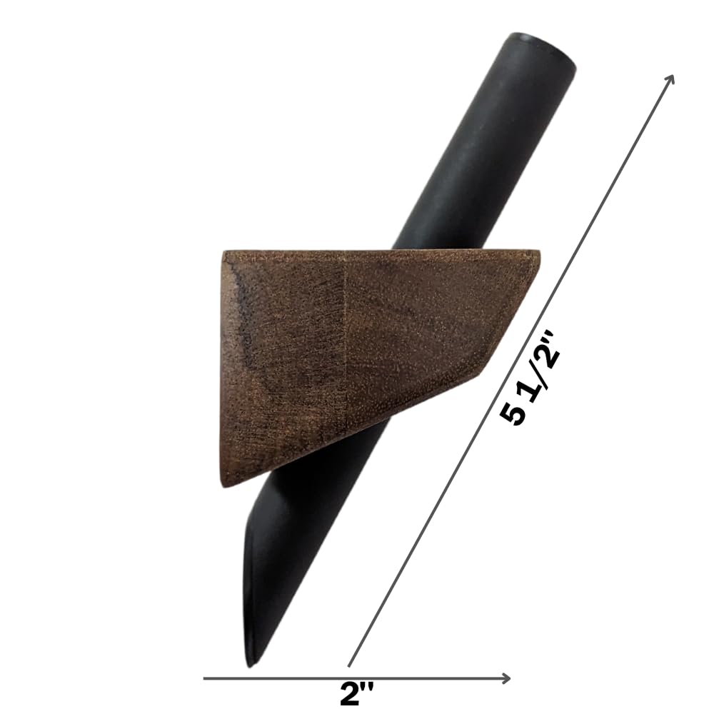 Generic Modern Wall Coat Rack 5 Hooks, 21 Inch, Wood Finish Black Matte Pegs, Brown, gen26268