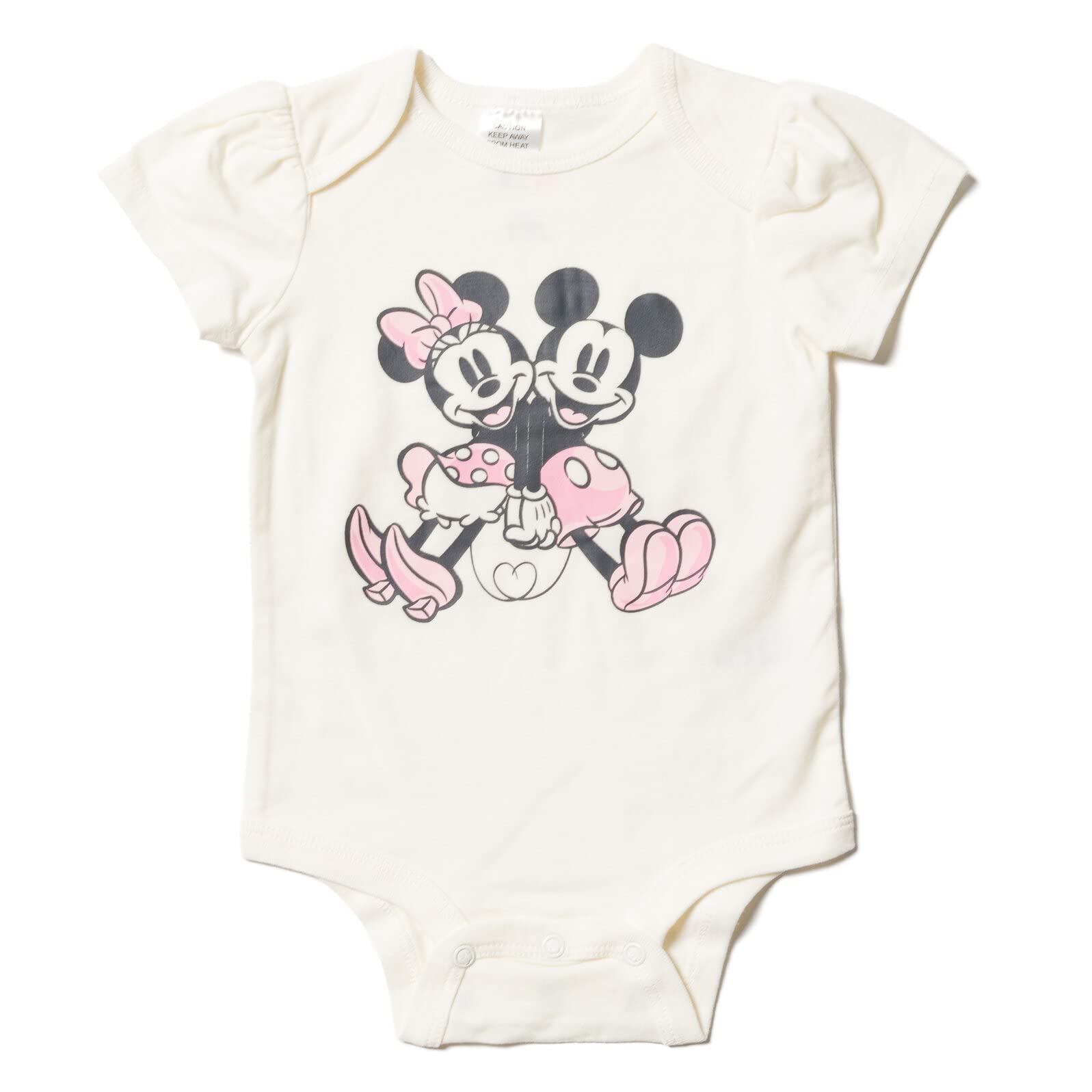 Disney Minnie Mouse Mickey Mouse Newborn Baby Girls Cuddly Bodysuits Pants White/Pink 0-3 Months