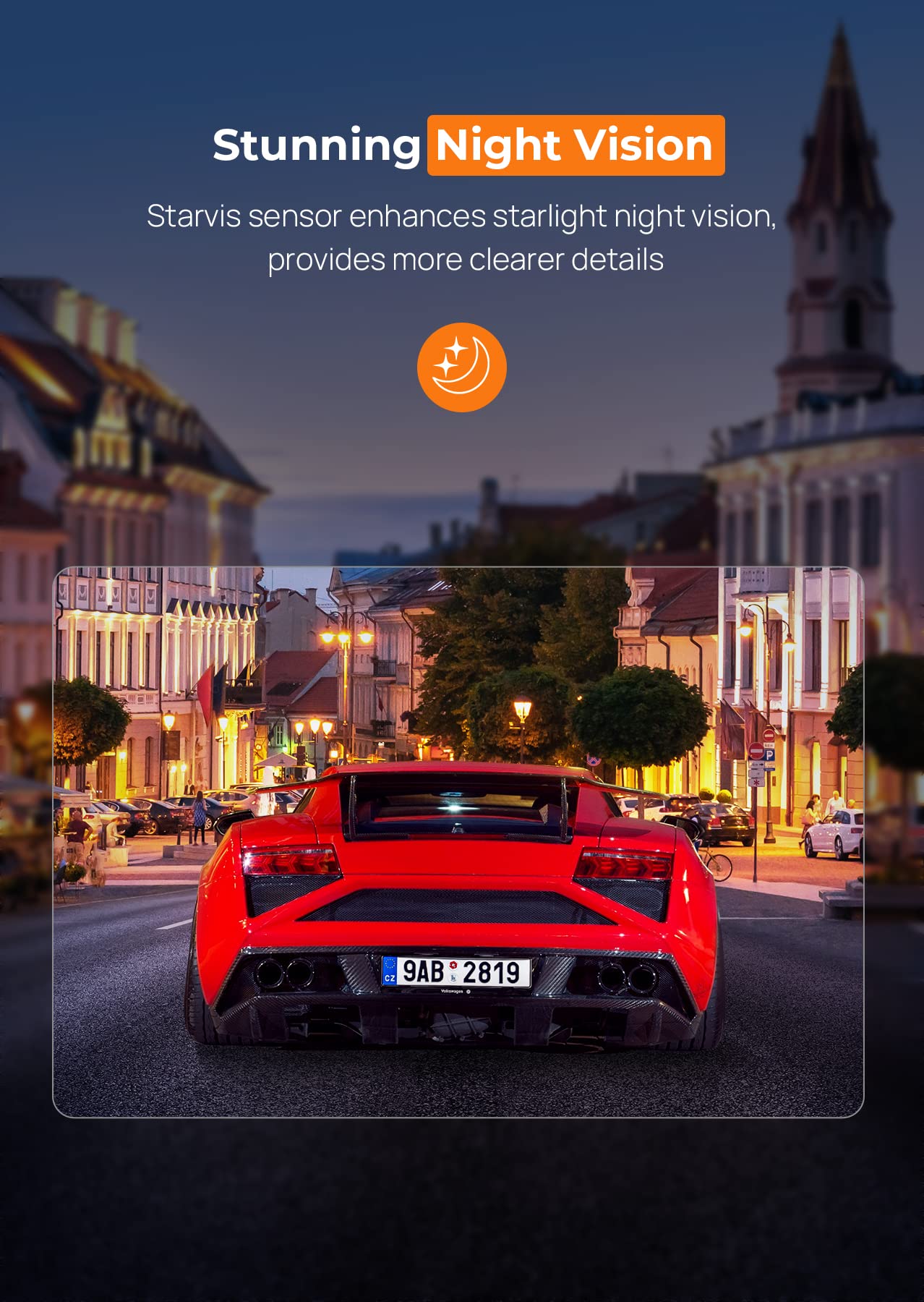 Dash Cam WiFi 2.5K 1440P Front Dash Camera for Cars, E-YEEGER Car Camera Mini Dashcams with App, Night Vision, 24H Parking Mode, G-Sensor, Loop Recording