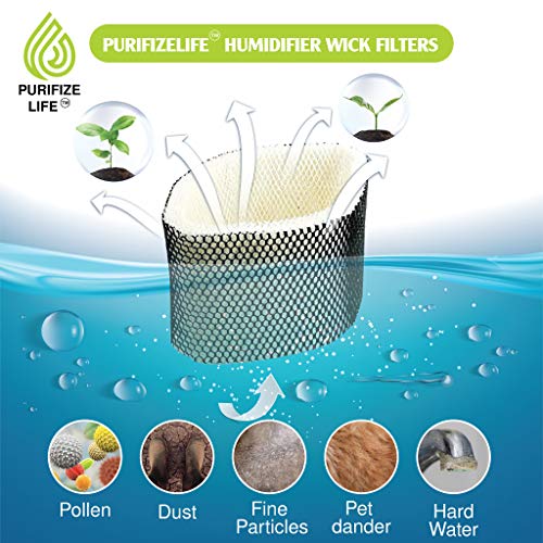 PURIFIZE LIFE Premium Replacement Wick Filter for Holmes Humidifier HWF62, HWF62S HWF62D Filter A and Other Sunbeam Cool Mist Models (3 Pack)