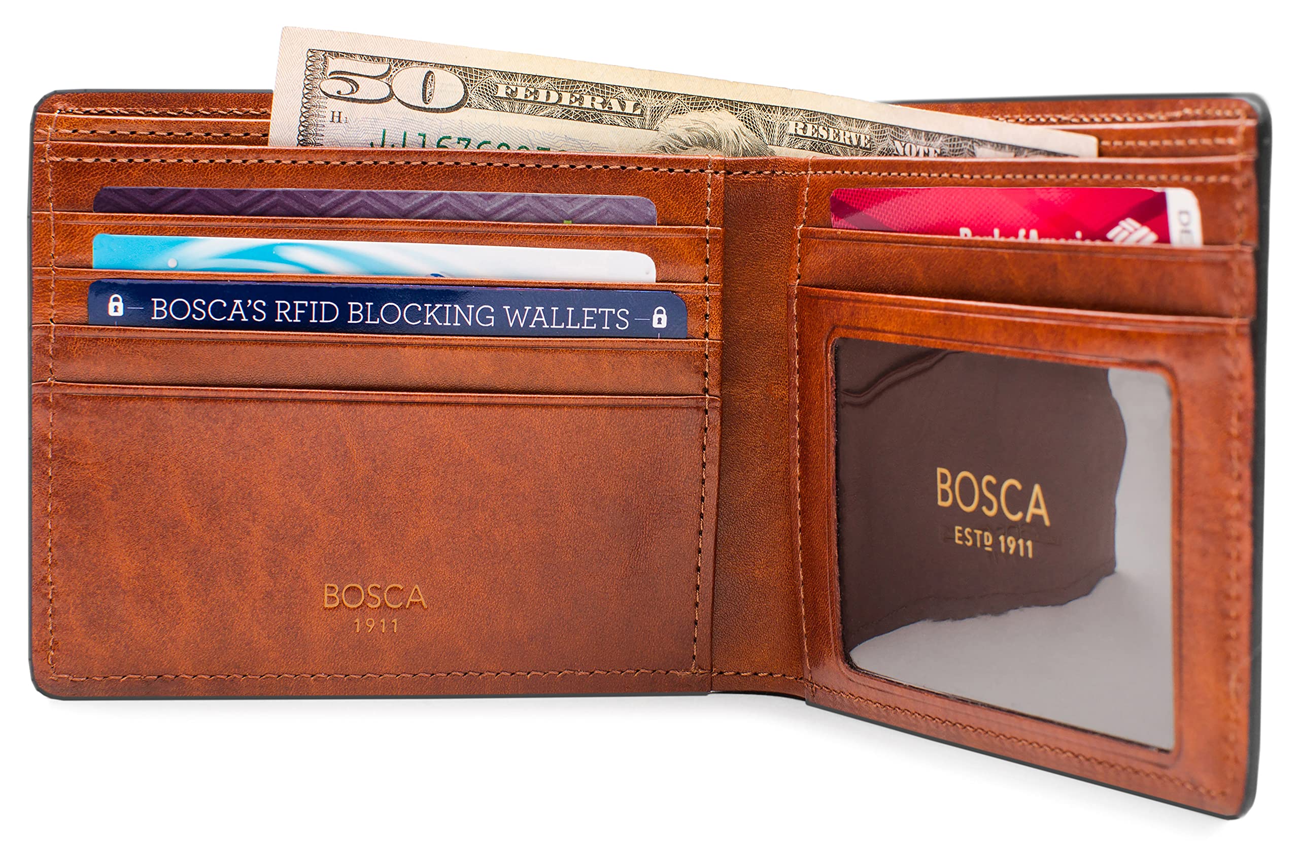 Bosca Men’s Wallet, Dolce Leather Executive I.D. Wallet