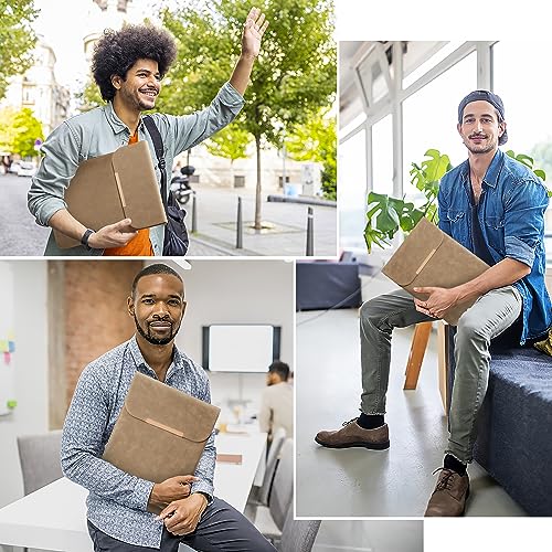 KALIDI 13.3-14 inch Laptop Sleeve Case Faux Suede Leather for 13.3 13.5 13.6 14 inches MacBook Air Pro Retina 13"-14" Surface Pro with Pouch