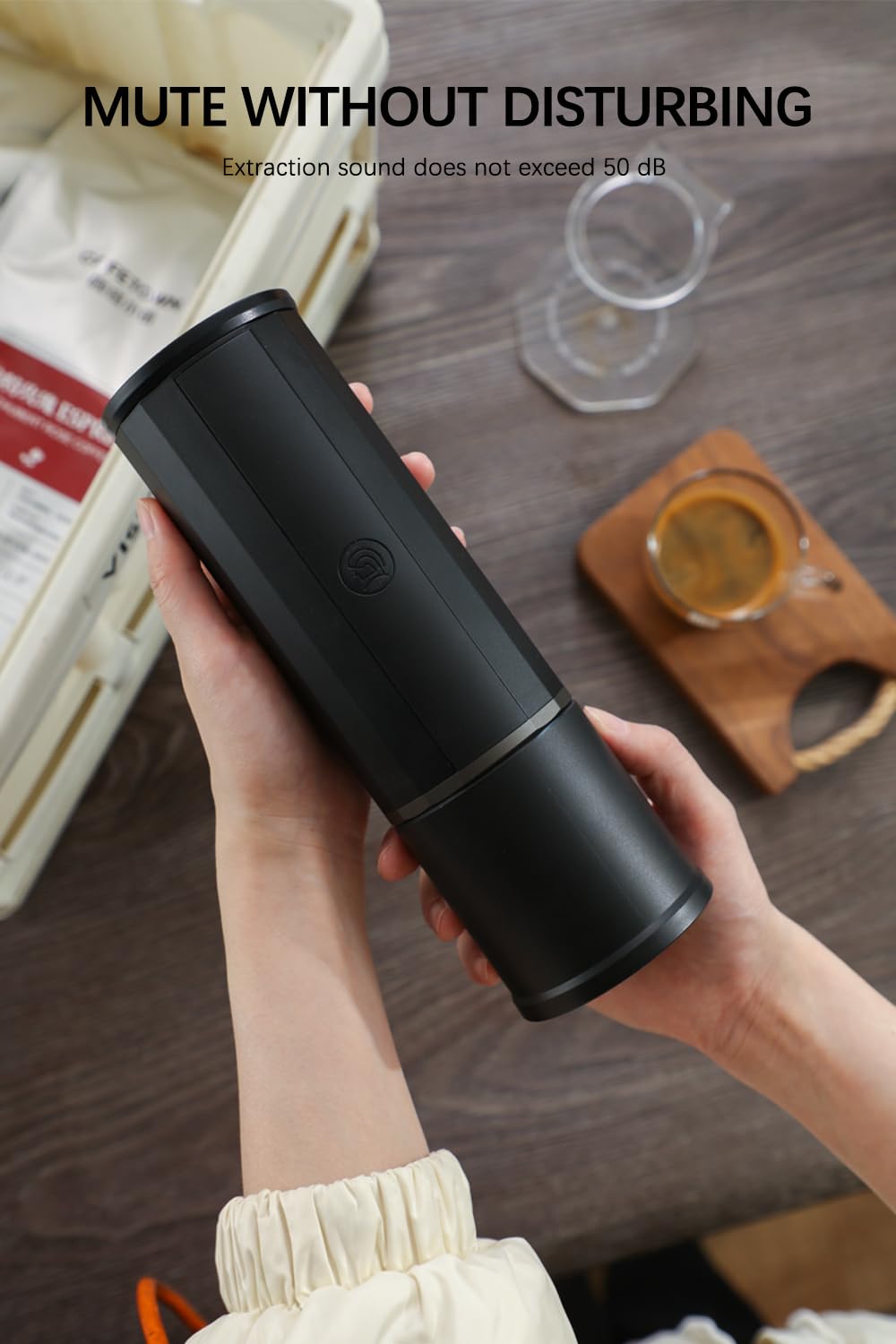 Electric Portable Espresso Machine, 15 Bar Mini Coffee Maker, One Button Start, USB-C & Car Charger, Lightweight Espresso Maker for Camping, Office,Travel, RV, Hiking, Office(Capsules not Included)