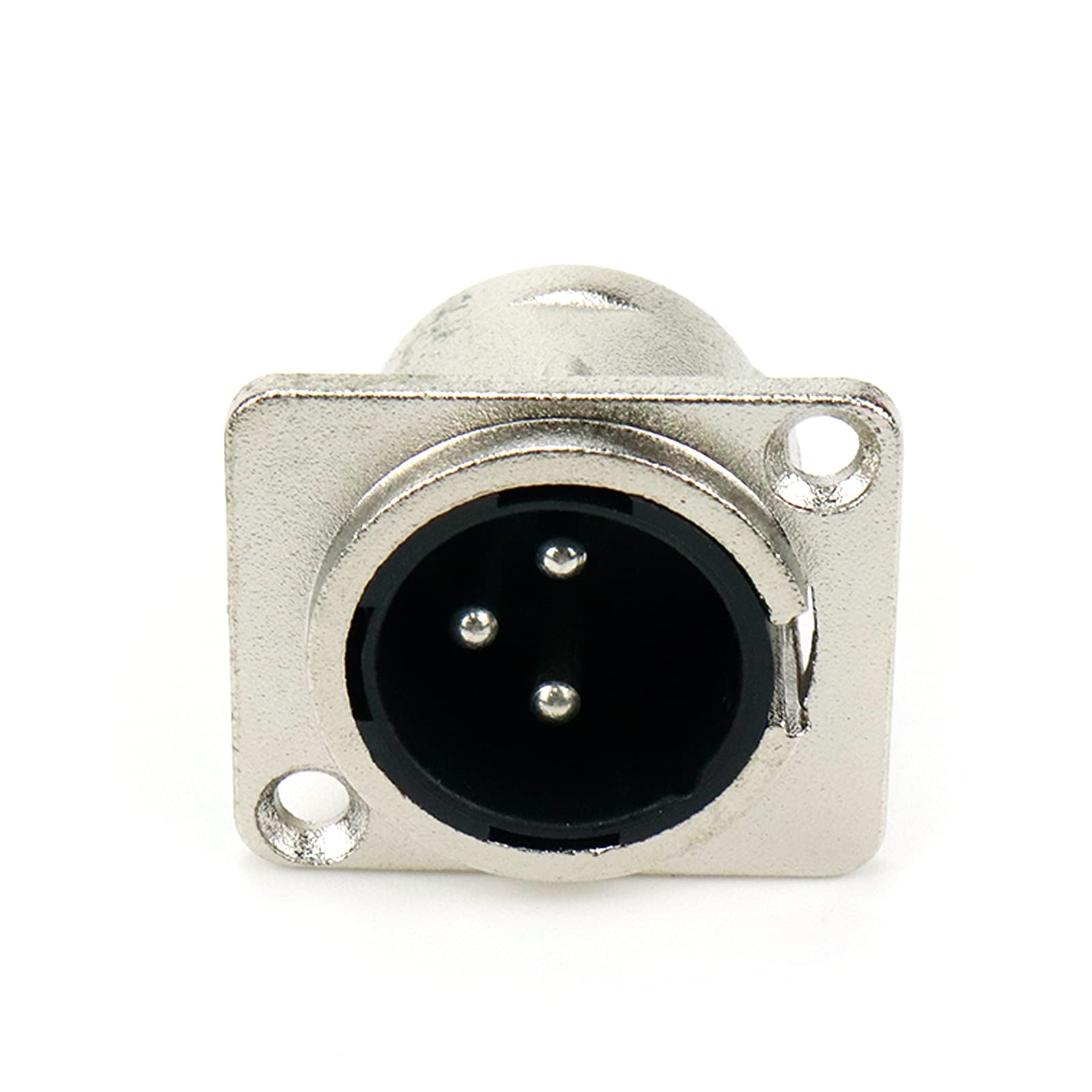 Dahszhi 5 Pcs XLR Male Chassis Panel Mount Socket 3 Pin 3P Audio Studio Connector