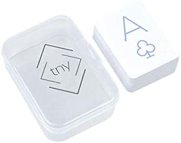 tny 2 - Ultra Mini Waterproof Playing Cards with Custom Plastic Case, Full Card Deck of Cards with Minimalistic Modern Design, Truly Mini Playing Cards for Cardistry, Board Games, Throwing, Casinos