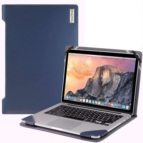 Broonel - Profile Series - Blue Leather Laptop Case Compatible with ASUS Chromebook Flip C214 11.6"