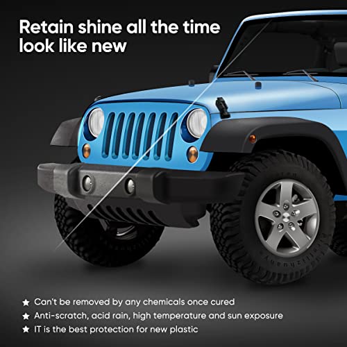 Plastic Restorer -Professional Car Trim Restore Ceramic Coating, Plastic Refreshing Coat Kit,Not a Dressing,1000 Washes,Plastic Protects & Renew,30ml